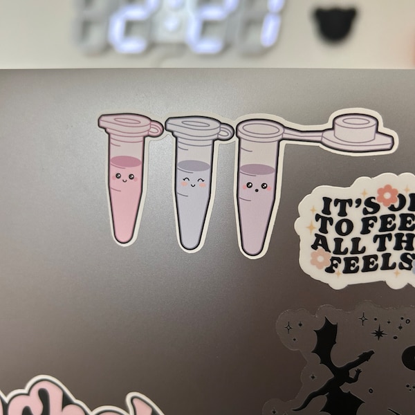 Cute Eppendorf Tube Triplet Sticker | Science, Life Science, Biology ...