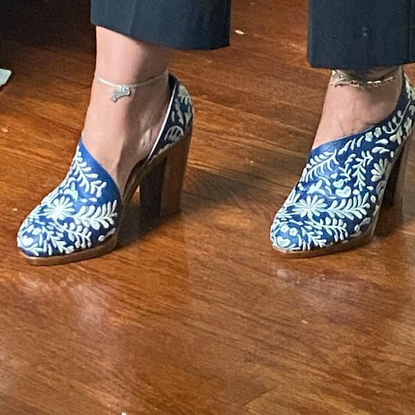 Stella Embroidered Mexican Wedges/mexican Huarache//mexican Wedge ...