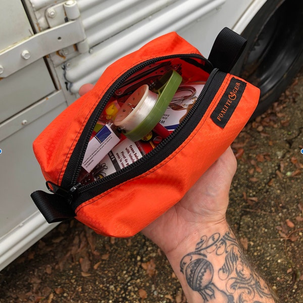 Small 300d Ripstop Nylon Box Pouch- Blaze Orange - Etsy