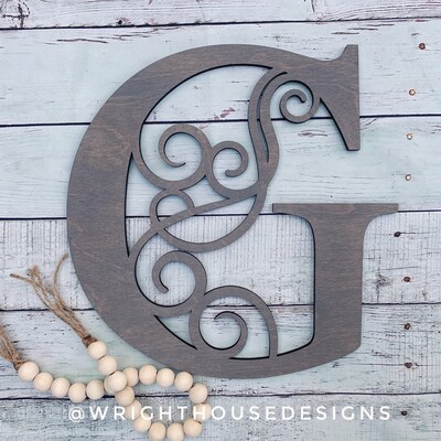 Swirl Letter Set Full Alphabet Digital Cut File SVG Glowforge Cricut - Etsy
