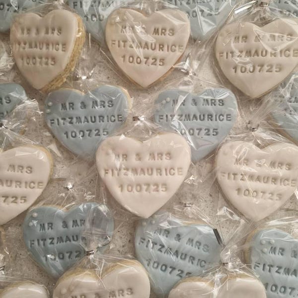 Personalised Wedding Favours With Date/ Cookies/ Wedding Gifts/wedding ...