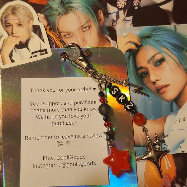 Stray Kids Keychain: SKZ K-pop Star Charm, Handmade Fan Gift - Etsy