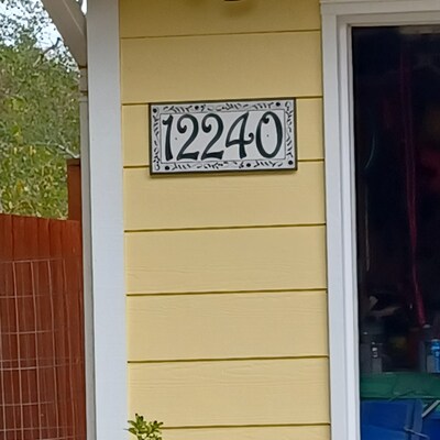 Vertical House Numbers for Post. Vertical Address Sign for Fence ...