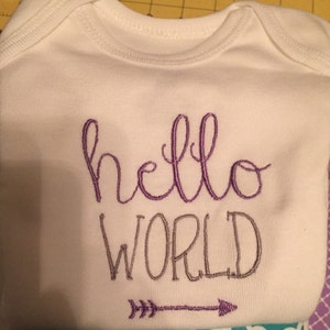 Hello World Machine Embroidery Design in Several Sizes and - Etsy