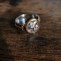 Stunning Human Face Silver Ring-sterling Silver Head Ring Polygon Face ...