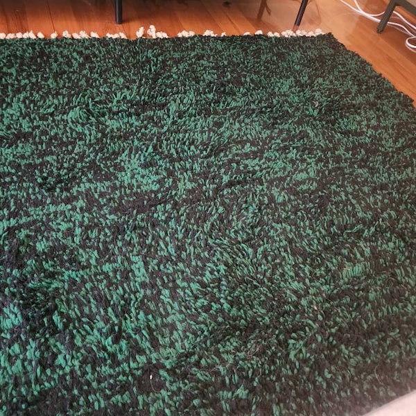 Moroccan Cobalt Blue Rug - Moroccan Solid Rug - Beni Ourain Rug ...