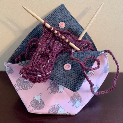 Yarn Keeper Bento Style Yarn Bowl Sheep Print - Etsy