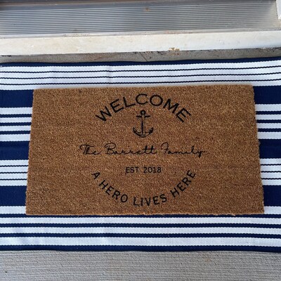 Your Logo Here Personalized Doormat Your Custom Design Door Mat Custom ...
