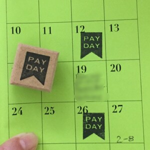 Planner Stamps PAYDAY Stamp Payday Motif Hobonichi Erin - Etsy