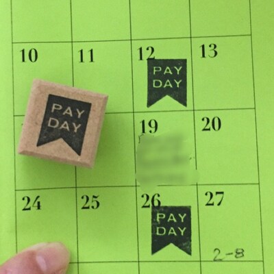Planner Stamps PAYDAY Stamp Payday Motif Hobonichi Erin - Etsy