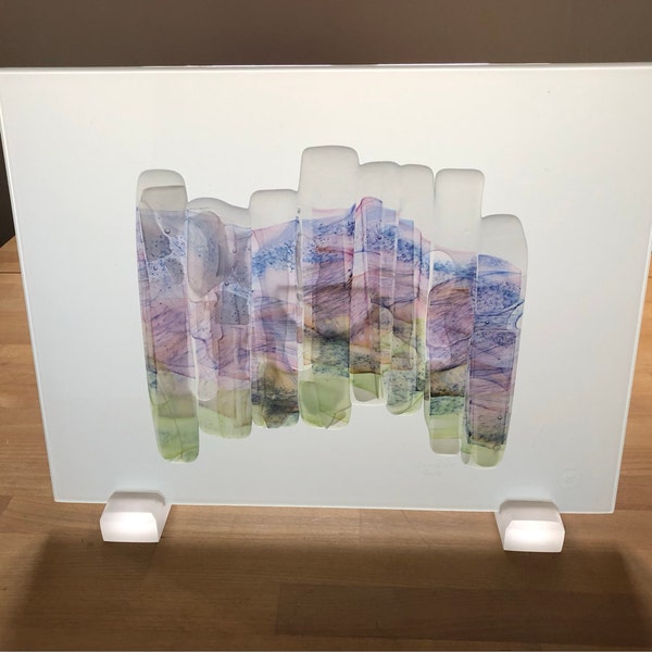 Long Display Stand for Fused Glass in Frosted Acrylic. - Etsy