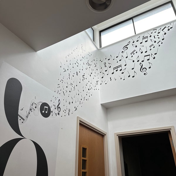 45 Music Notes Sticker Love Wall Art DIY Decoration Room Car Shower ...