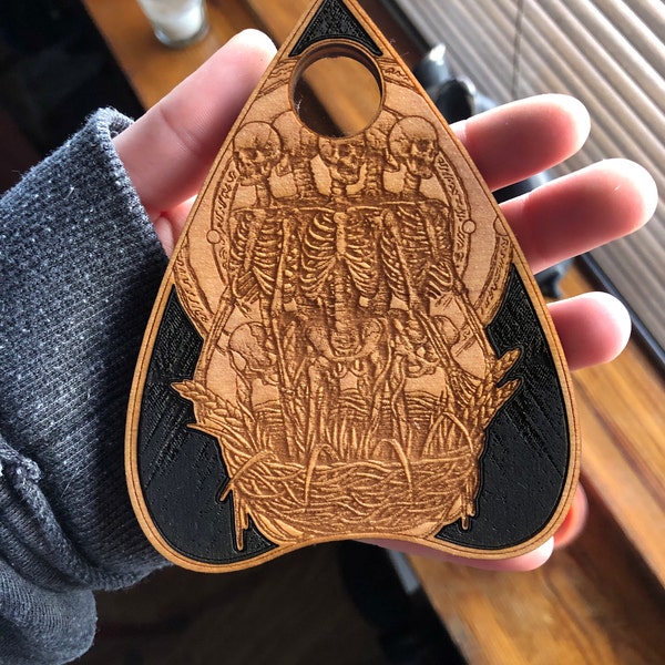 Engraved Wood Planchette for Ouija Board - the Harvest - Etsy