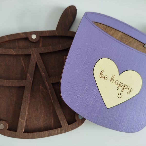 Wooden Scissor Case, Storage Box for Scissors, Scissor Holder Raccoon ...