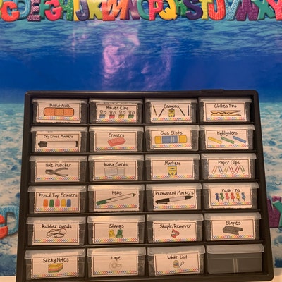 Teacher Toolbox Labels EDITABLE With Bright Neon Colors - Etsy