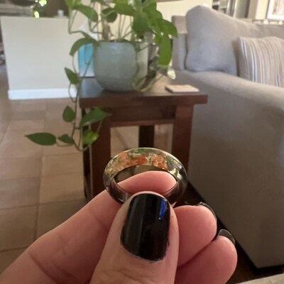 Lock of Hair Keepsake Ring, Custom Resin Jewelry, Clear Memorial Ring ...