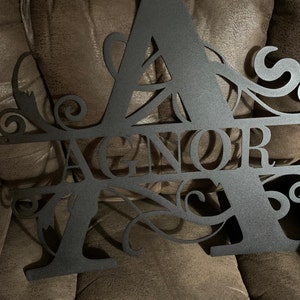 Custom Metal Signs Monogram Wall Decor Metal Wall Art | Etsy