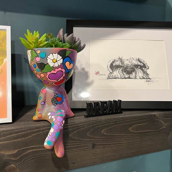 Pot Head Planter, Garden Decor, Garden Planter, Unique Gift Idea - Etsy