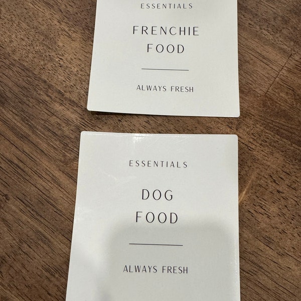 Pet Organization Labels Custom Pet Labels Minimalist Pet Supplies Label ...