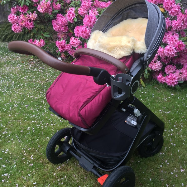 Luxury Natural Sheepskin Baby Footmuff L Genuine Medical Grade Bunting ...