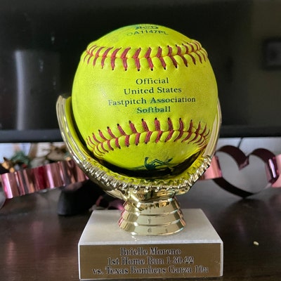 SOFTBALL Display, HOME RUN or Game Holder, Autographed Ball Display - Etsy