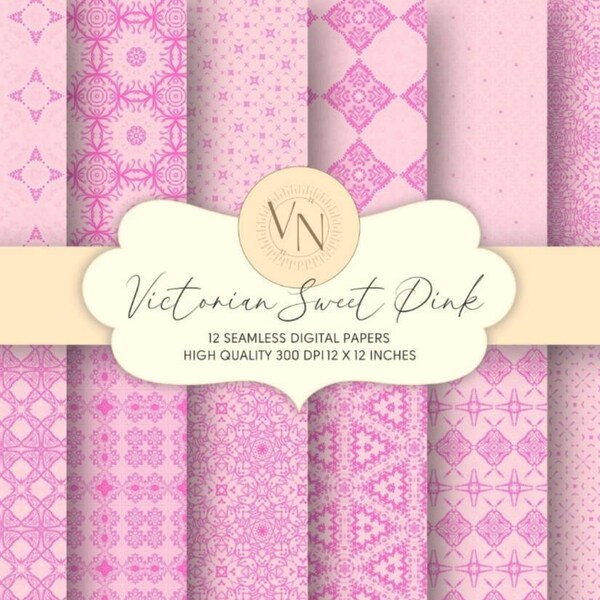 Coquette Seamless Patterns, Pastel Digital Papers With Stars, Junk ...