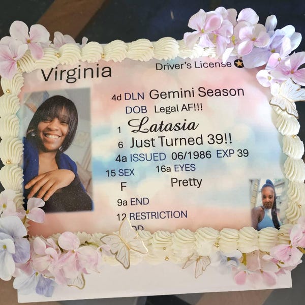 Personalized Drivers License Edible Cake Topper Image - Any State ...