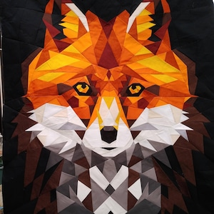 The Modern Fox, A Foundation Paper Pieced Quilt Pattern PDF ONLY - Etsy