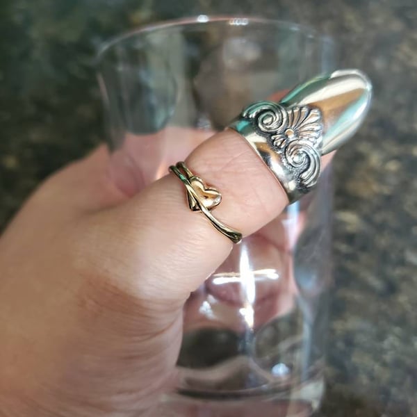 Silver Thumb Fingernail Armor Guard Ring / Sterling Boho Thumb Armor ...