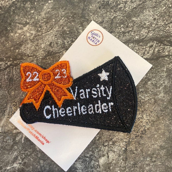 Sparkly Megaphone Embroidered Patches for Cheerleaders Patch Jv ...
