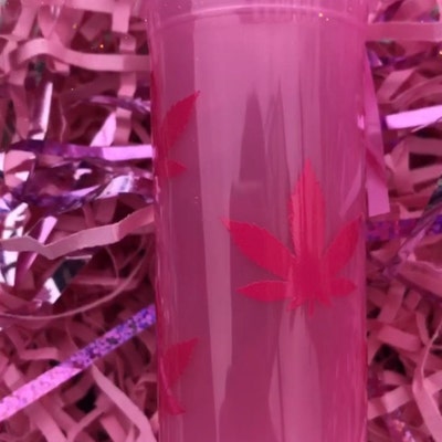 Neon Pink Pop Top Rx Medication Bottle Weef Leaf - Etsy