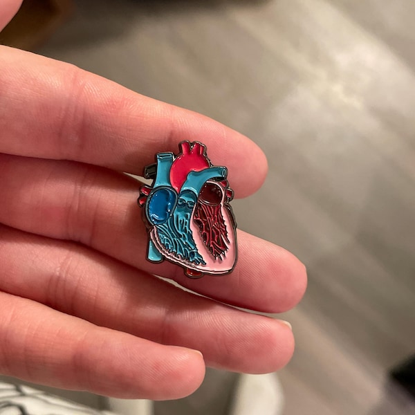 Open Heart Pin - Enamel Pin - Anatomy - Medical - Etsy