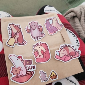 RAT Stickers Waterproof Holographic Stickers, Rat Sticker, Derpy ...