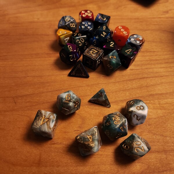 Royal Seastone Dice Set (made to Order) - Etsy