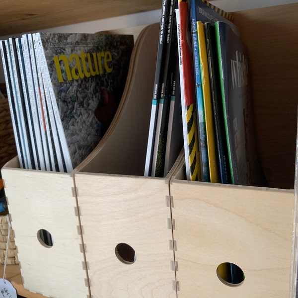 Wooden File Organizer, Unfinished Unpainted Plain File Storage, A4 ...