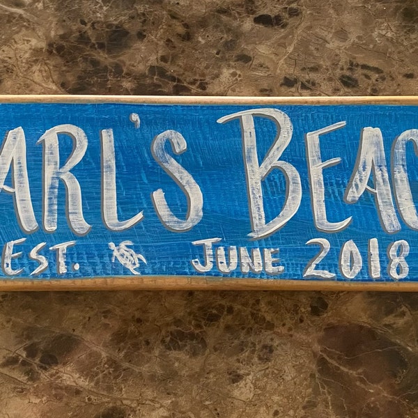 Distressed Custom Beach Sign Made to Order, Beach Décor, Personalized ...