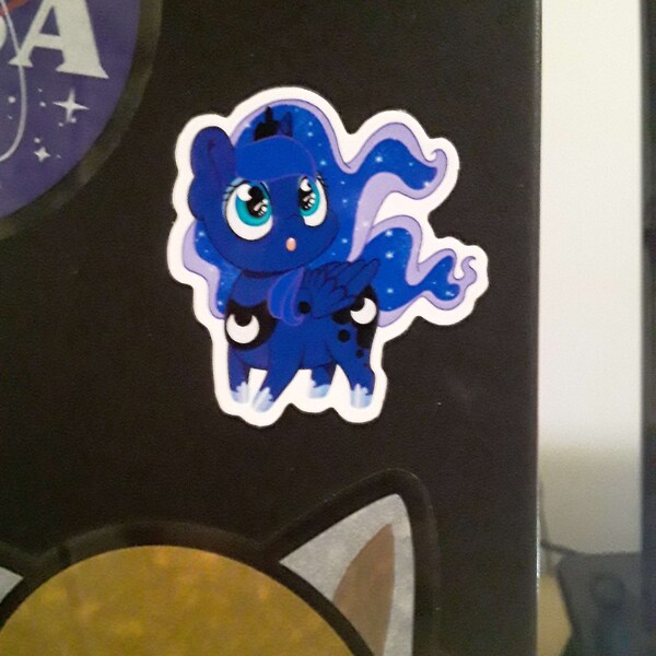 Princess Luna MLP My Little Pony Chibi Moon Inspired 2 Vinyl Sticker - Etsy