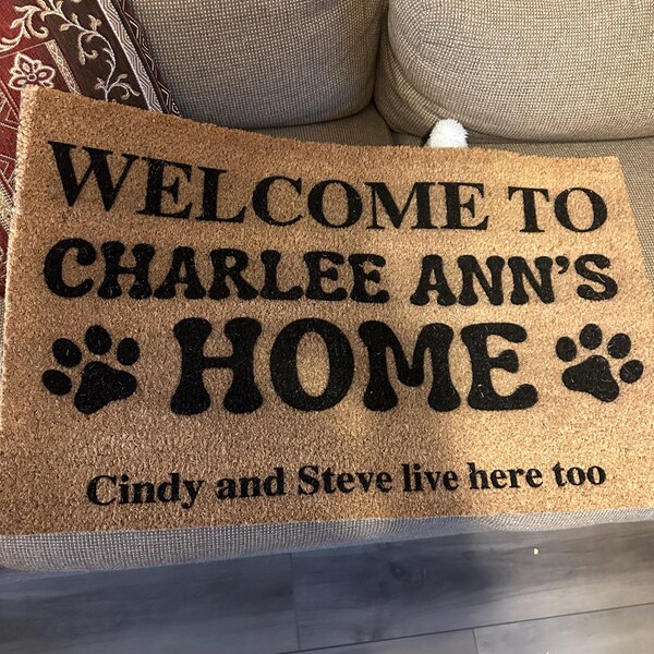 Welcome Mat for Dog-door Mat for Dogs-personalized Door Mat-custom ...