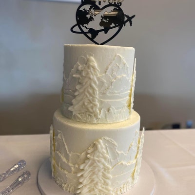 Travel Wedding Cake Topper, Couple Wedding Cake Topper, Airplane ...