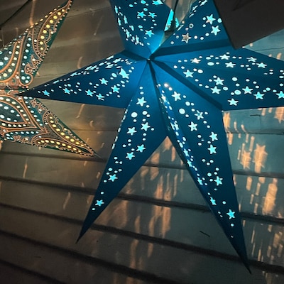 Prosecco Star Lantern White Paper Christmas Star Hanging Star Lantern ...
