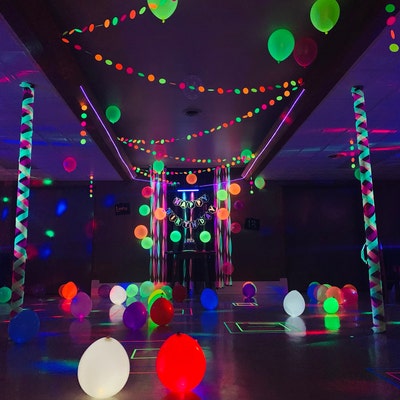 78ft Neon Paper Garland Circle Dots Hanging Decorations for Birthday ...