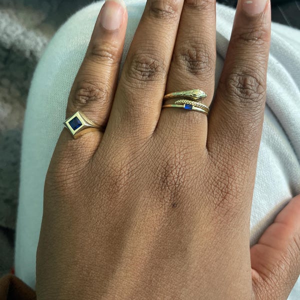 10K 14K 18K Solid Gold Curved Stacking Ring, Gold Chevron V Ring, Gold ...
