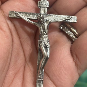 Personalized Silver Jesus Cross Necklace, Handmade Crucifixion of Jesus ...