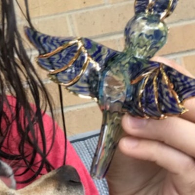 Hand Blown Glass Snake Dragon Pipe. - Etsy