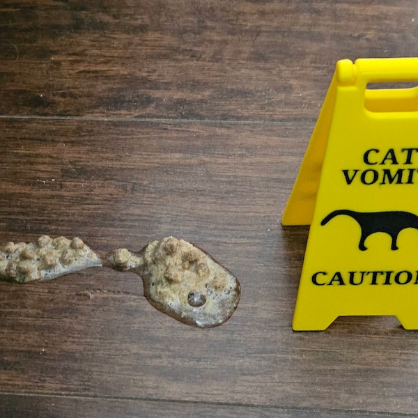 5-inch Cat Vomit Sign - Etsy