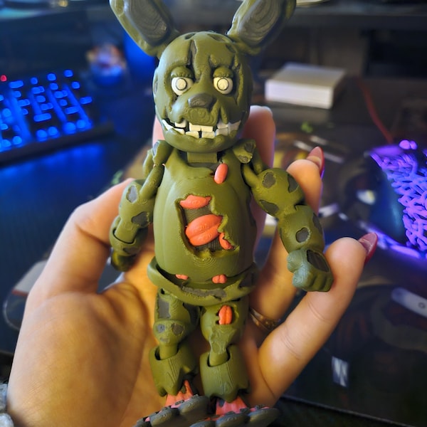 Springtrap - FNAF - Full Color Articulating Action Figure, Five Nights at Freddy's Fidget ...