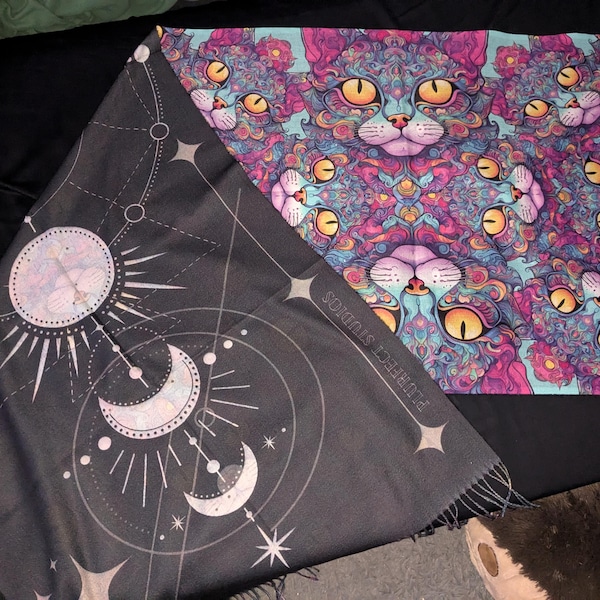 Neon Laser T-rex Rave Pashmina - Festival Shawl - by Plurfect Studios ...