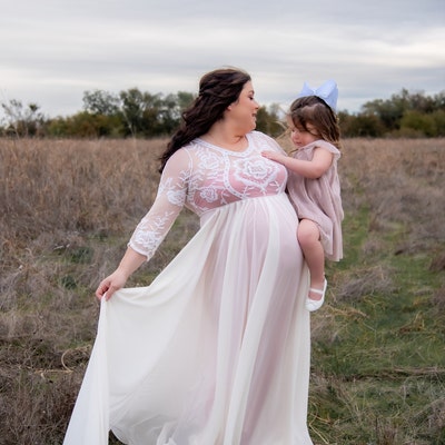 Sheer Tulle Maternity Dress for Photoshoots, Sheer Maternity Dress With ...