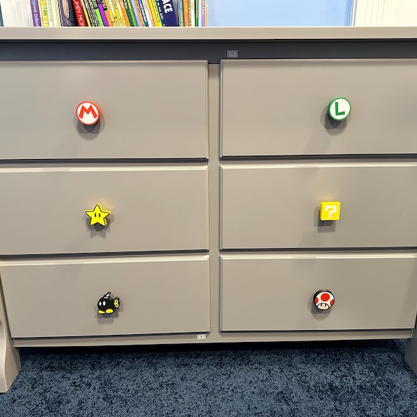MARIO Themed Drawer Knobs/handles for Nurseries, Kid's Rooms, Cabinets ...