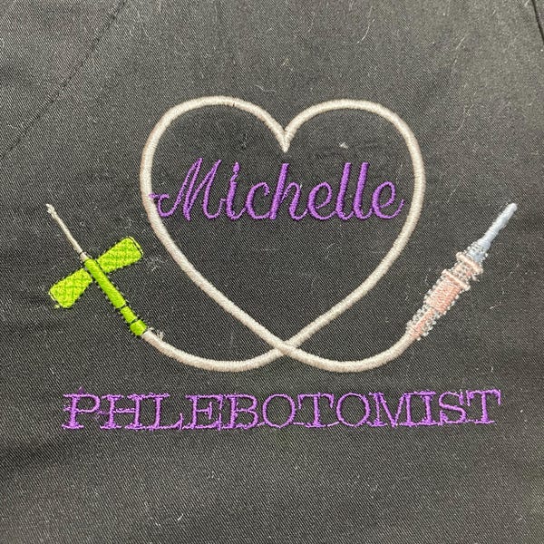 Butterfly Syringe Blood Collection Heart Frame Embroidery Design ...